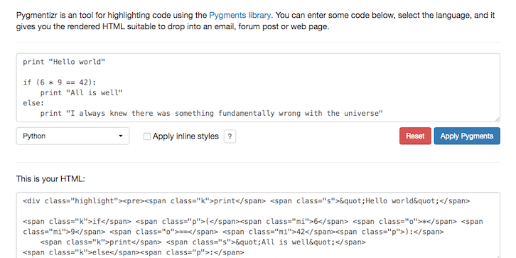 Pygmentizr – alexwlchan