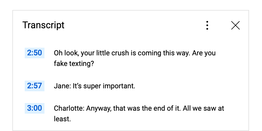 Getting a transcript of a talk from YouTube – alexwlchan